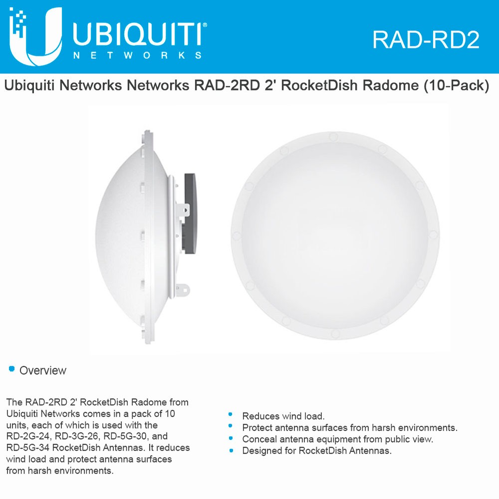 Ubiquiti RocketDish Radome RAD-2RD 2ft/648mm for RD-2G24, RD-3G26,RD-5G30