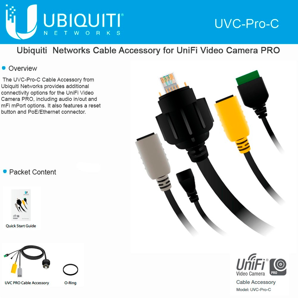 Ubiquiti UVC-Pro-C, UniFi Video Camera PRO Cable, designed for use with ...