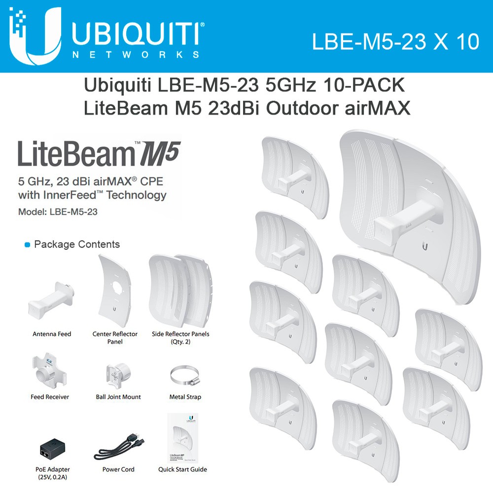 Ubiquiti Networks LiteBeam M5 LBE-M5-23 5GHz 23 dBi Long-Range ...