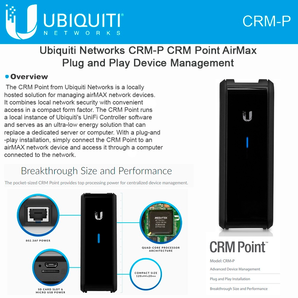 Ubiquiti CRM Point CRM-P Air Max Compact Plug and Play Device ...