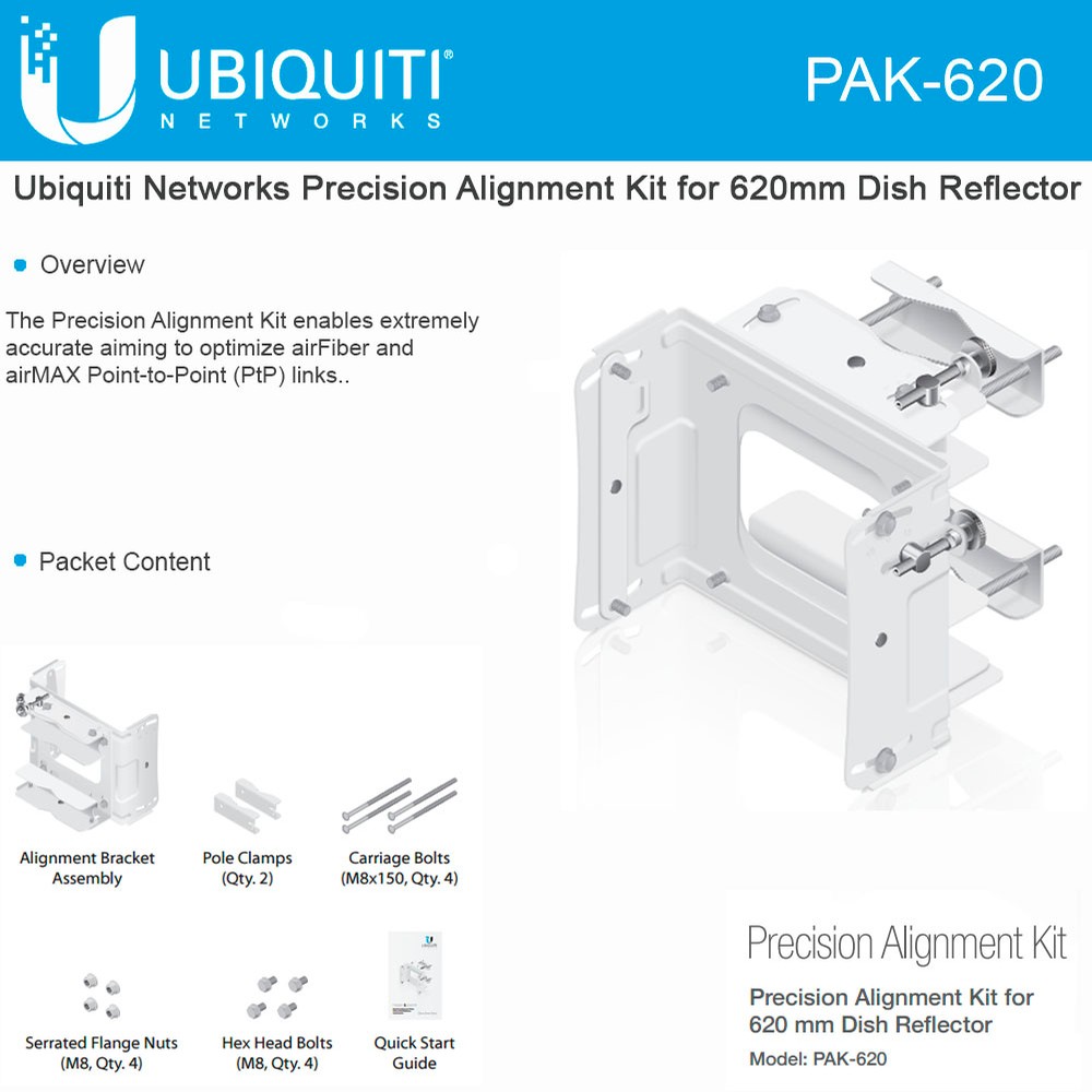 Ubiquiti Networks PAK-620 Precision Alignment Kit for 620mm Dish Reflector
