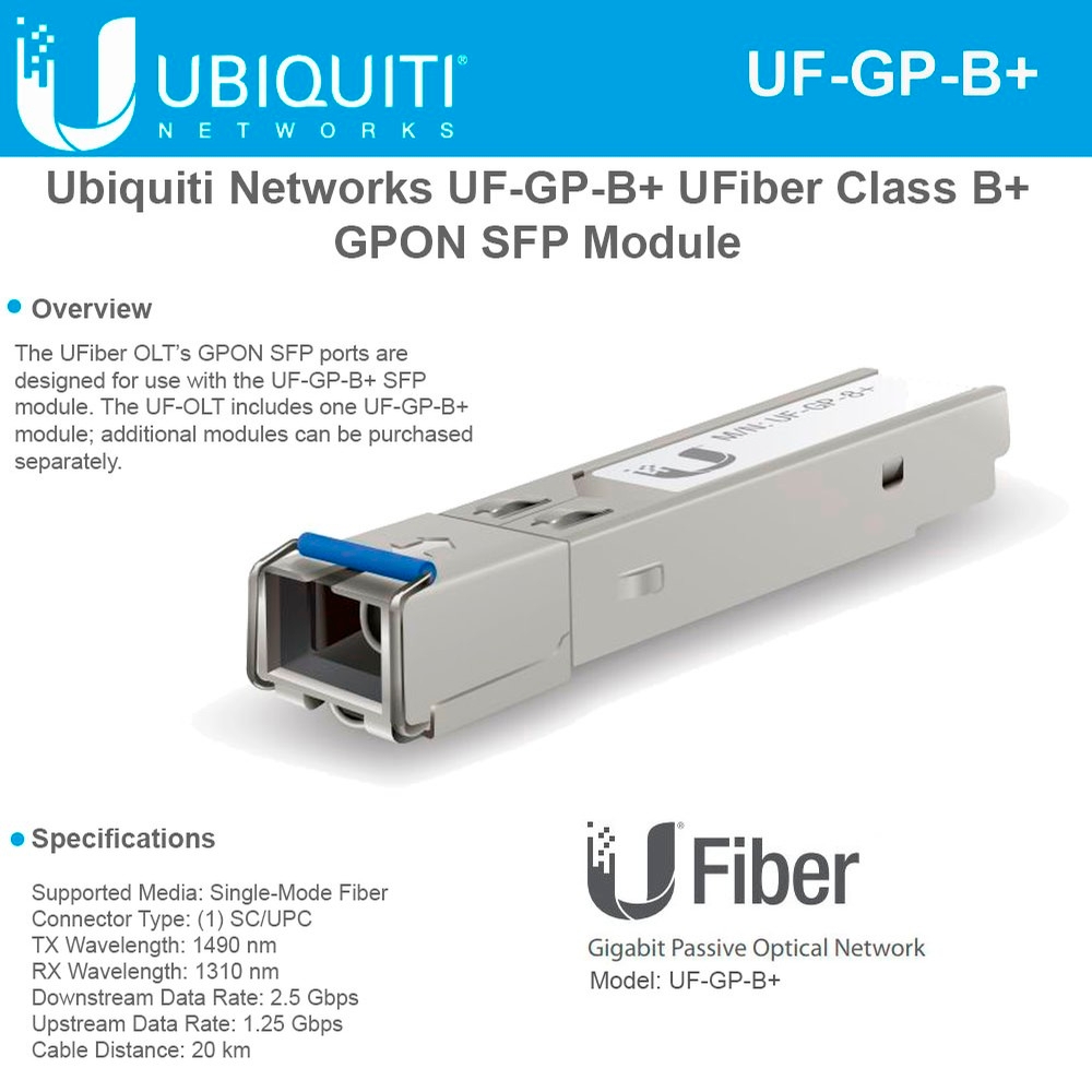 Ubiquiti Networks UF-GP-B+ UFiber Class B+ GPON SFP Module