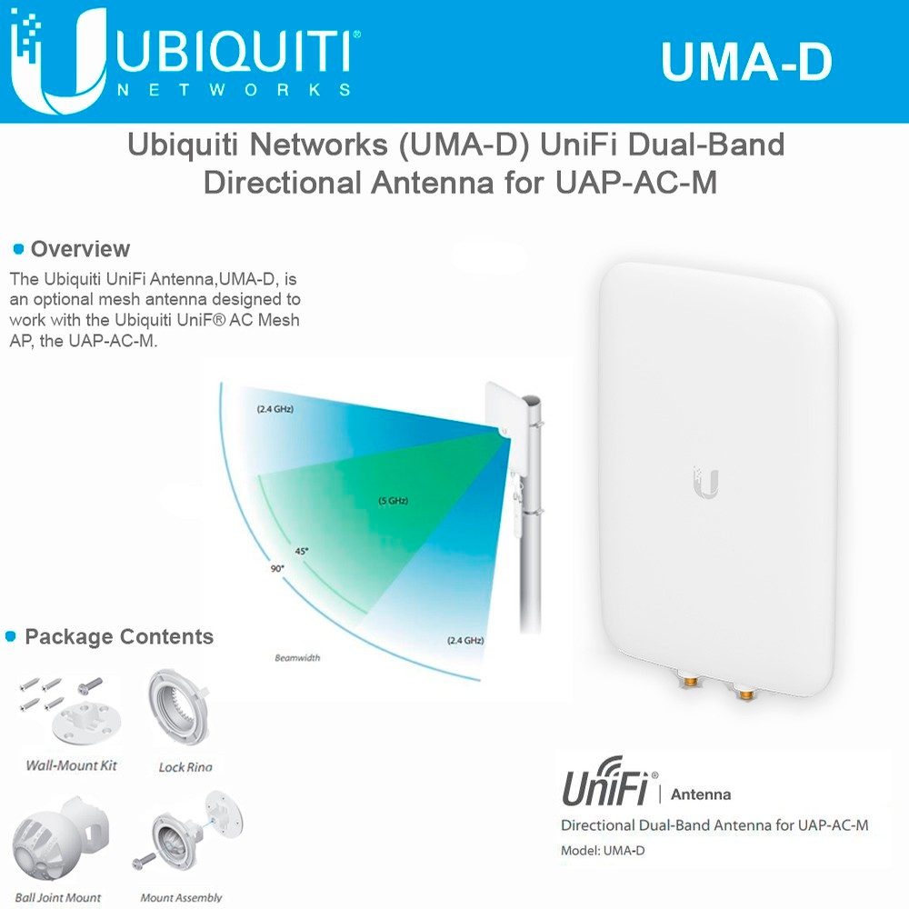Ubiquiti UniFi Mesh Antenna UMA-D Directional Dual-Band for UAP-AC-M ...