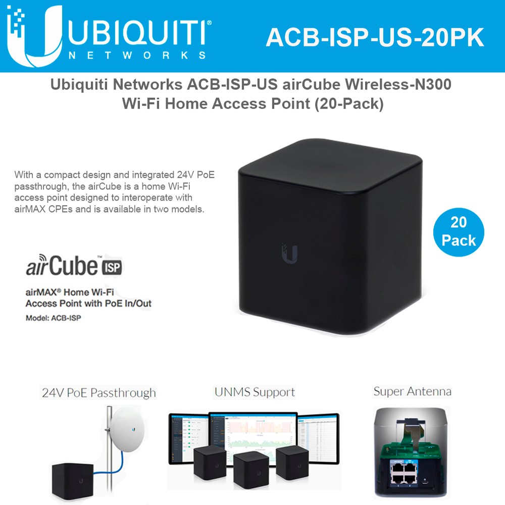 Ubiquiti airCube ACB-ISP-US Wireless-N300 Wi-Fi airMAX Home Wi-Fi ...