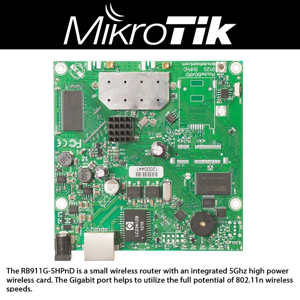 Mikrotik RB911G-5HPnD wireless router 1xGigabit Ethernet, onboard 5GHz ...