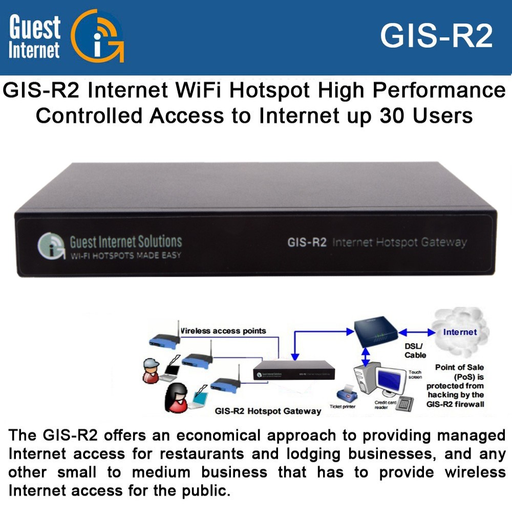 GIS-R2 Internet access gateway WiFi Hotspot up to 30 users ideal for ...