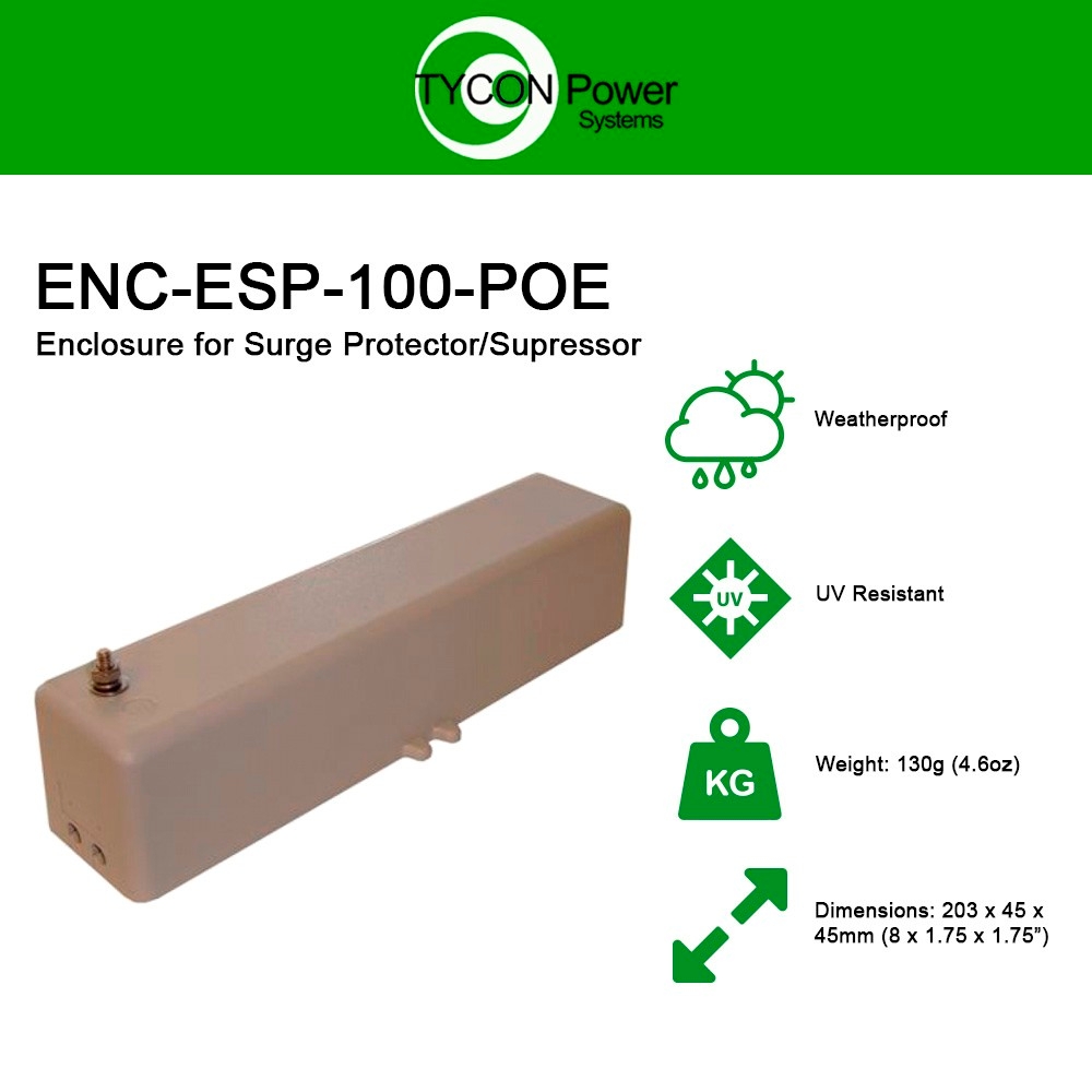 Tycon Power ENC-ESP-100-POE | Outdoor weatherproof enclosure for ESP ...