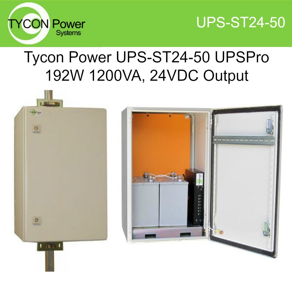 Tycon Power UPS-ST24-50 UPSPro 192W 1200VA, 24VDC Regulated Output, 120 ...