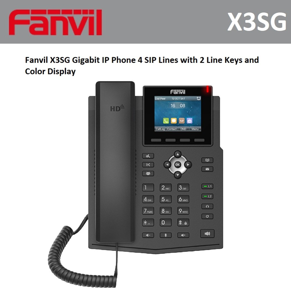 Fanvil IP Phone X3SG Gigabit with 4 SIP Lines with 2 Line Keys and ...