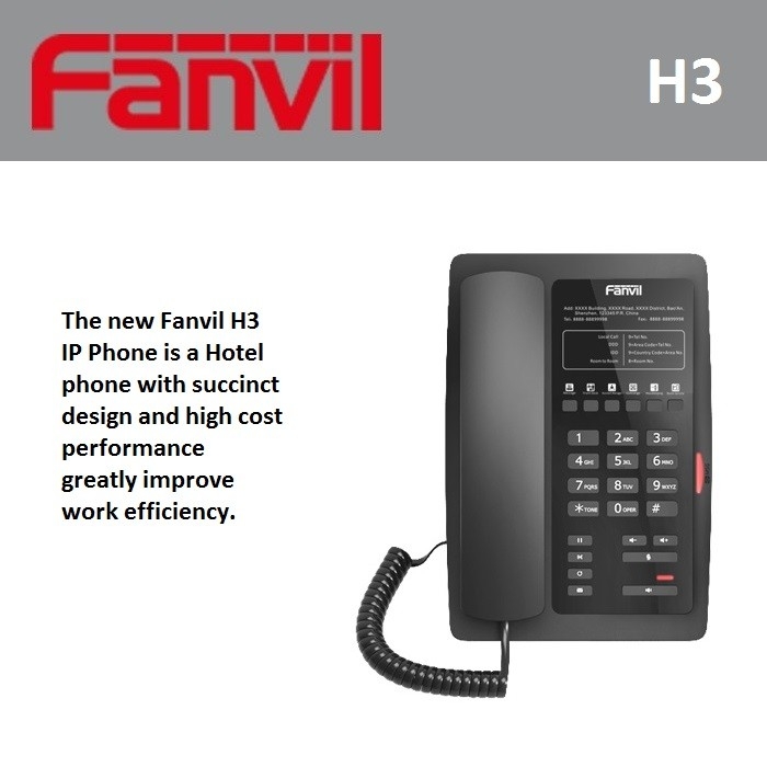 Fanvil H3 Professional Hotel IP Phone with PoE