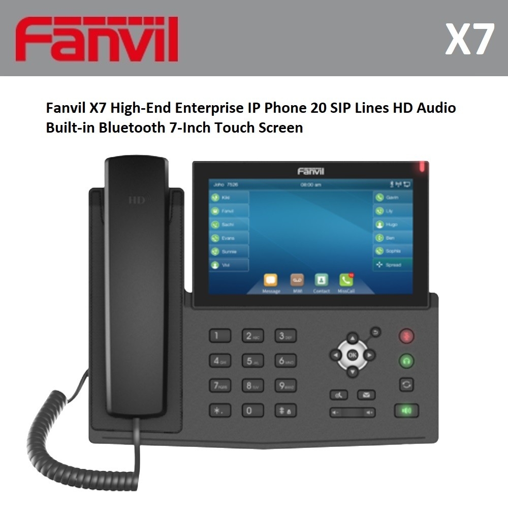 Fanvil IP Phone X7 High-End Enterprise with 20 SIP Lines HD Audio Built ...