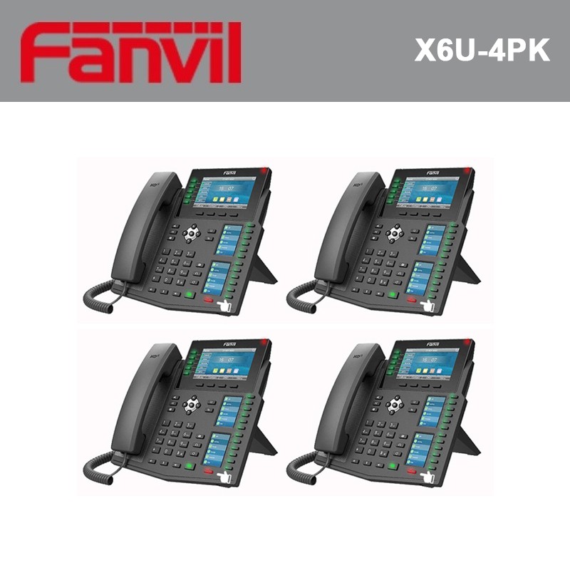 Fanvil IP Phone X6U High-End with 20 SIP Lines Dual Gigabit Port PoE ...