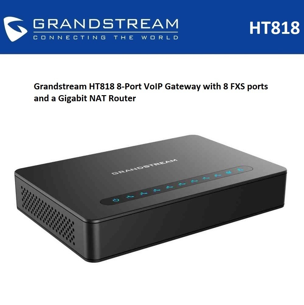 Grandstream HT818 VoIP gateway with 8 FXS