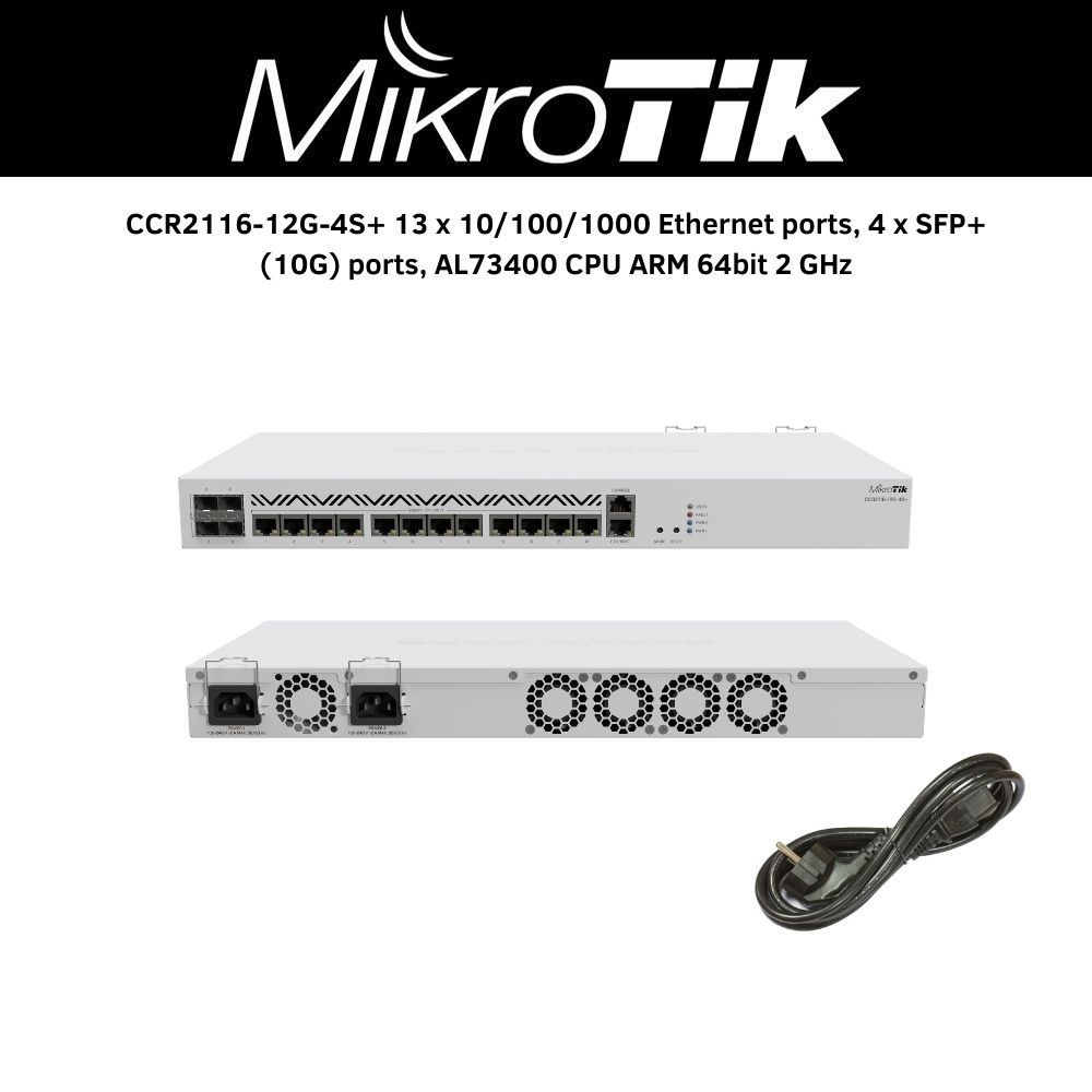 MikroTik CCR2116-12G-4S+ Cloud Core Router 16GB 13xGb 4xSFP+