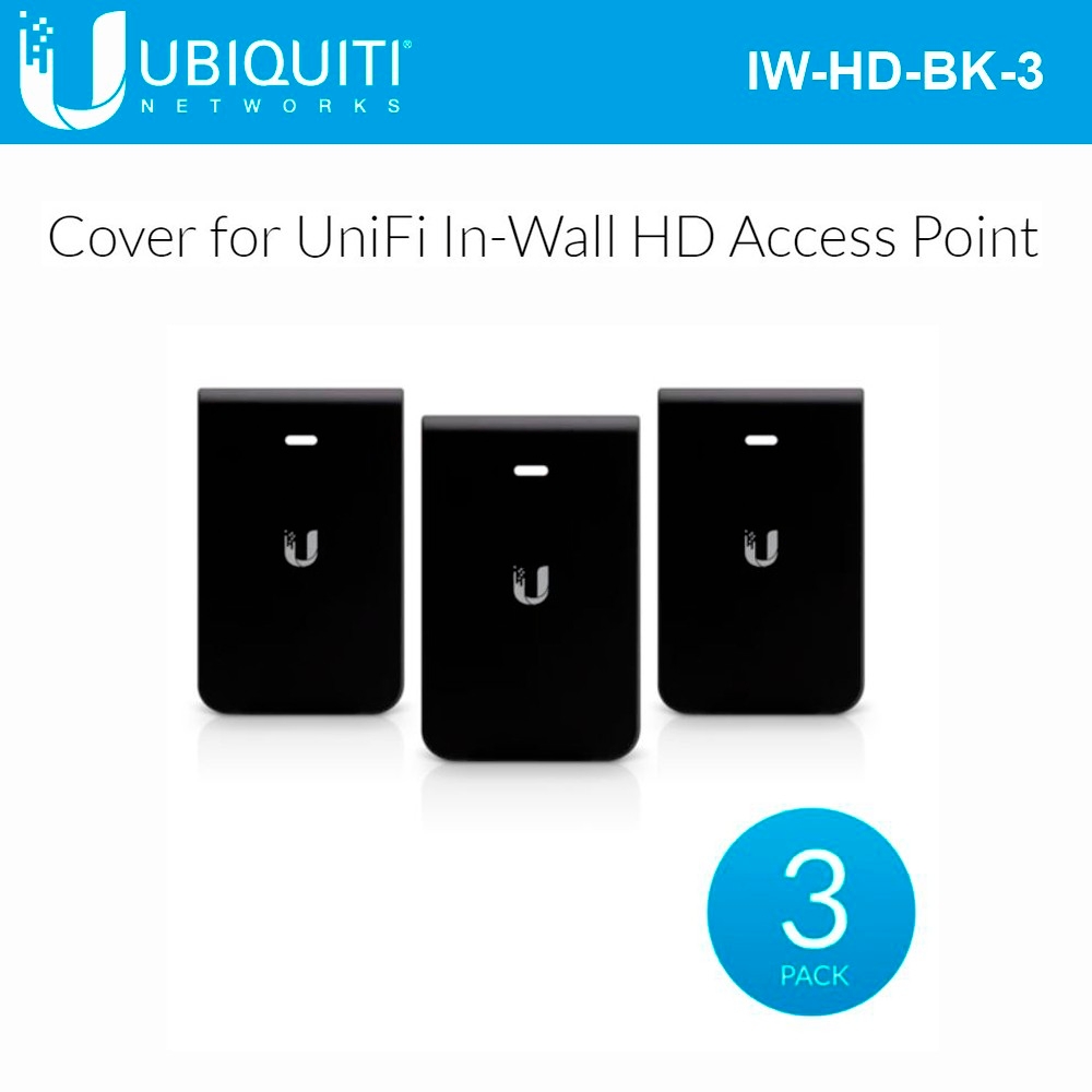 Ubiquiti Access Point In-Wall HD cover 3Pack Black IW-HD-BK-3 UAP-IW-HD ...